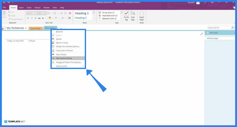 Create A New Section In Microsoft Onenote One Note Microsoft Gambaran