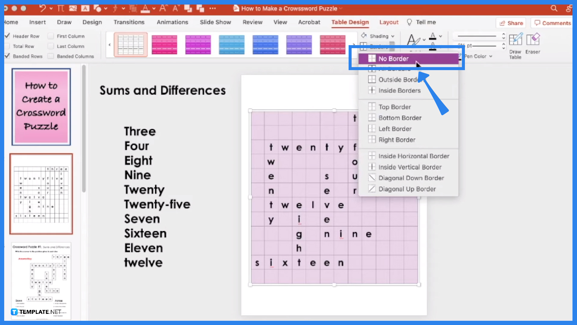 How to Do a Crossword Puzzle in Microsoft PowerPoint