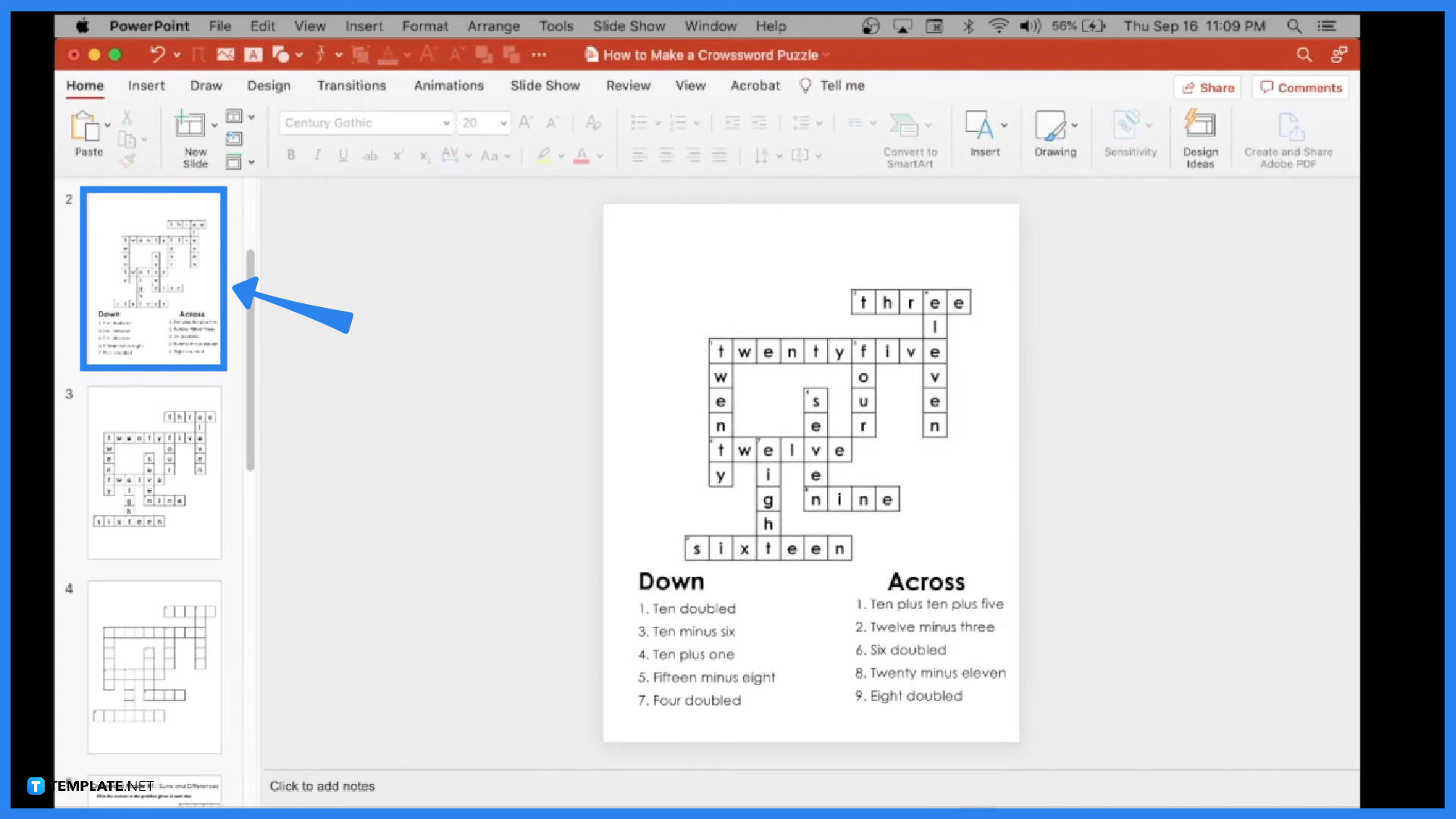 How to Do a Crossword Puzzle in Microsoft PowerPoint