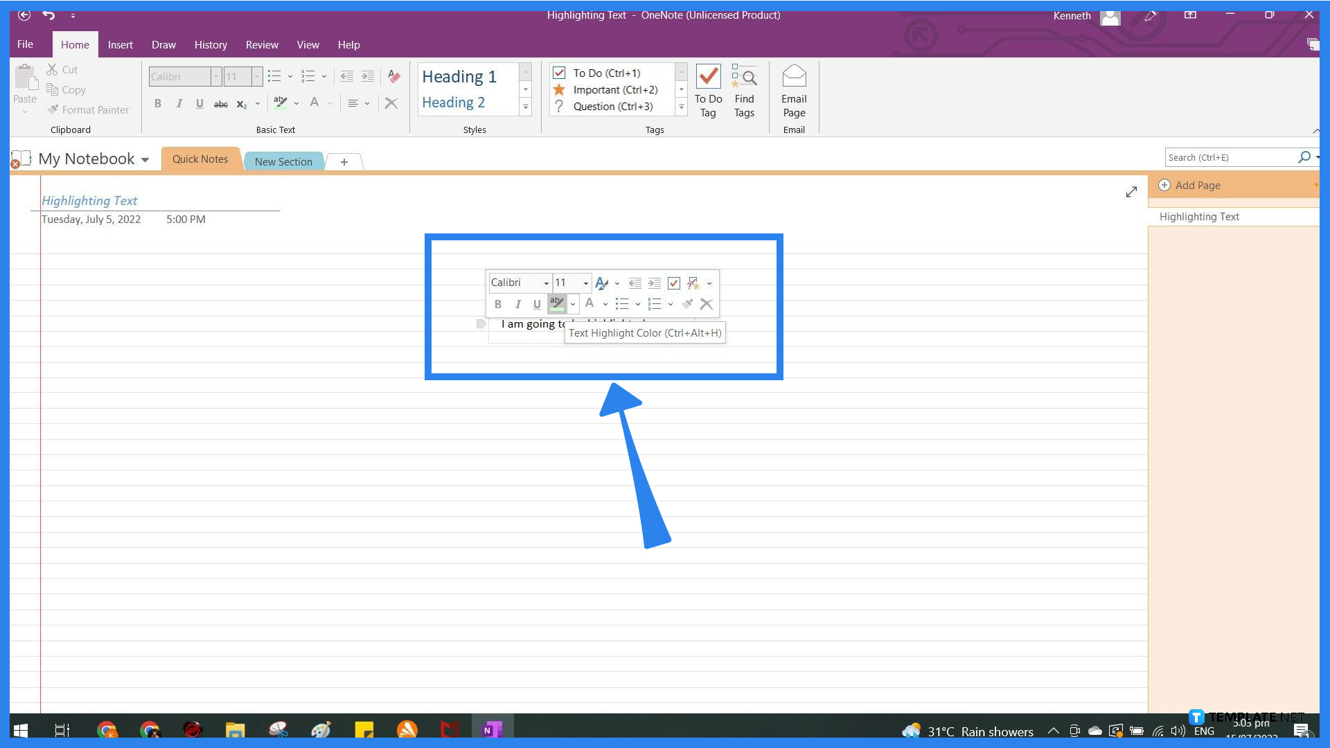How To Highlight Text In Microsoft OneNote