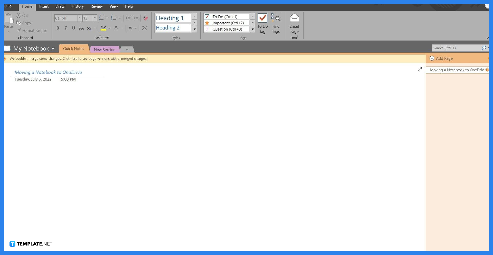 How To Move OneNote Notebook To OneDrive