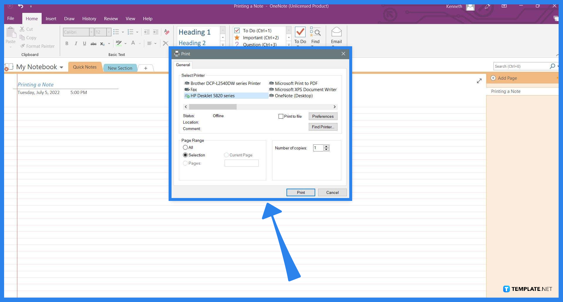How To Print From Microsoft OneNote