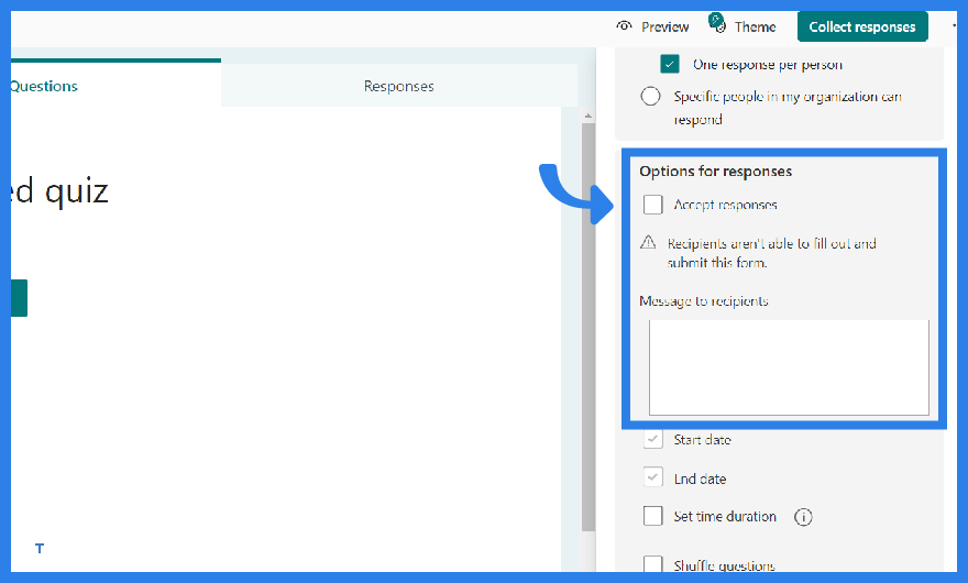 How to Set Time Limit in Microsoft Forms