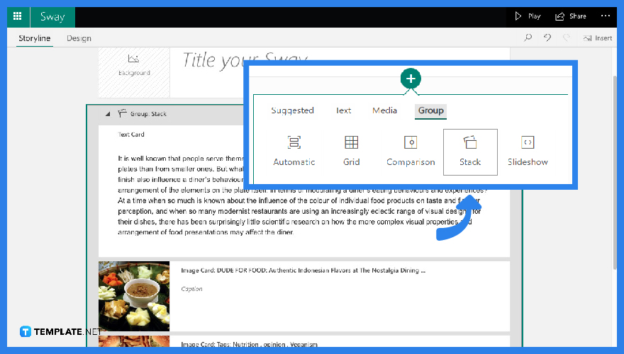 How to Use Stack Cards in Microsoft Sway?