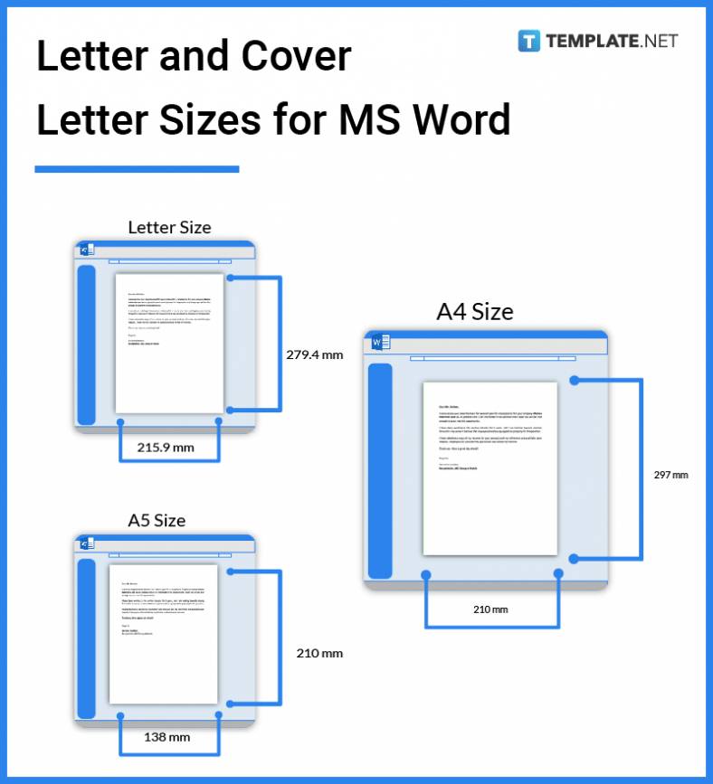 Letter and Cover Letter Size - Dimension, Inches, mm, cms, Pixel