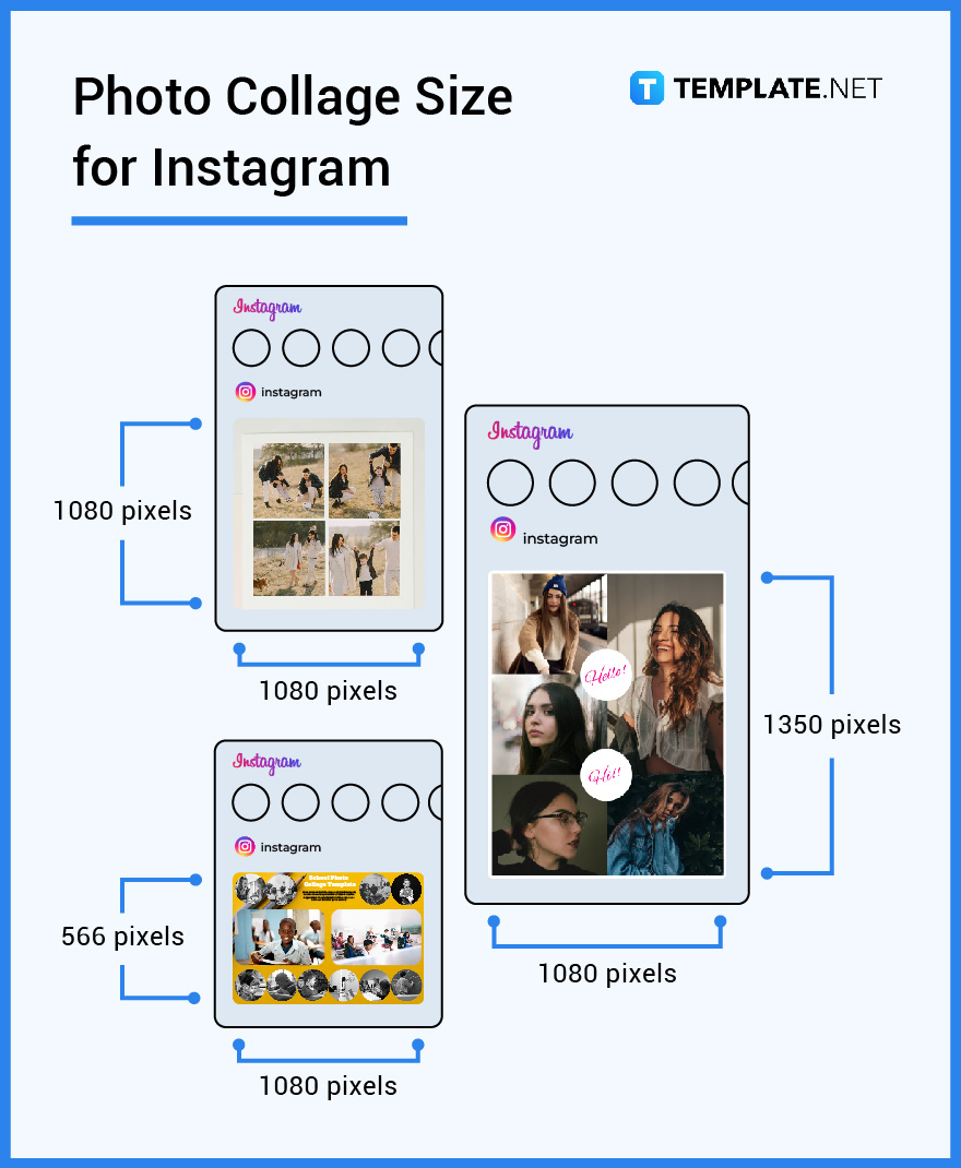 Photo Collage Sizes - Dimension, Inches, mm, cms, Pixel