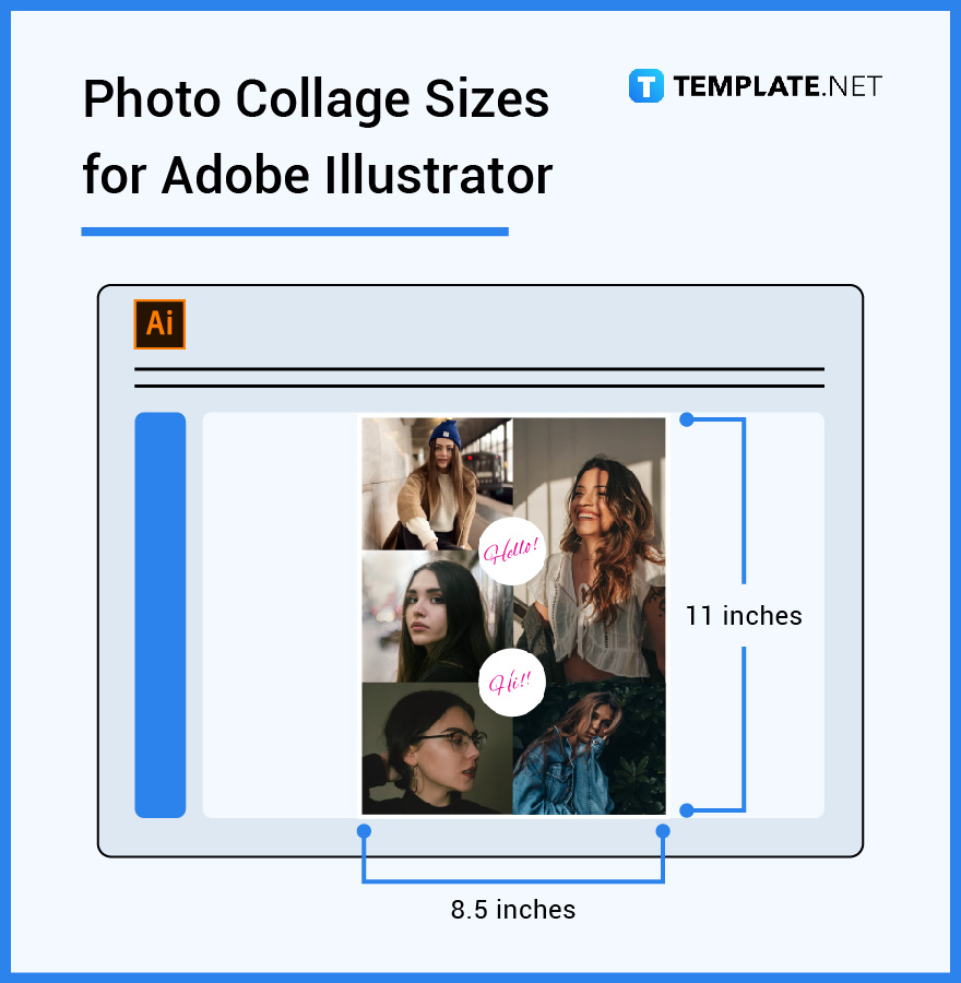 Photo Collage Sizes - Dimension, Inches, mm, cms, Pixel