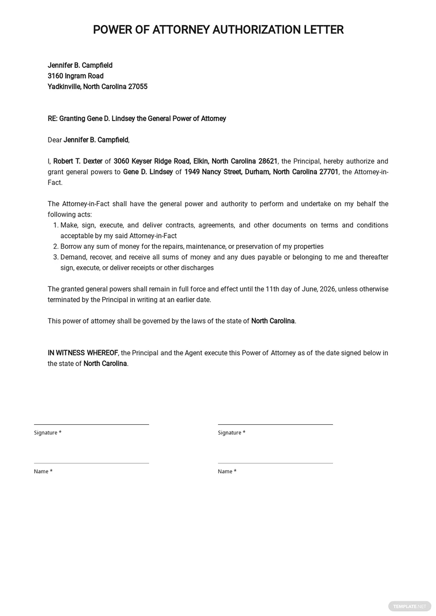 Power Of Attorney Ideas Examples 2023