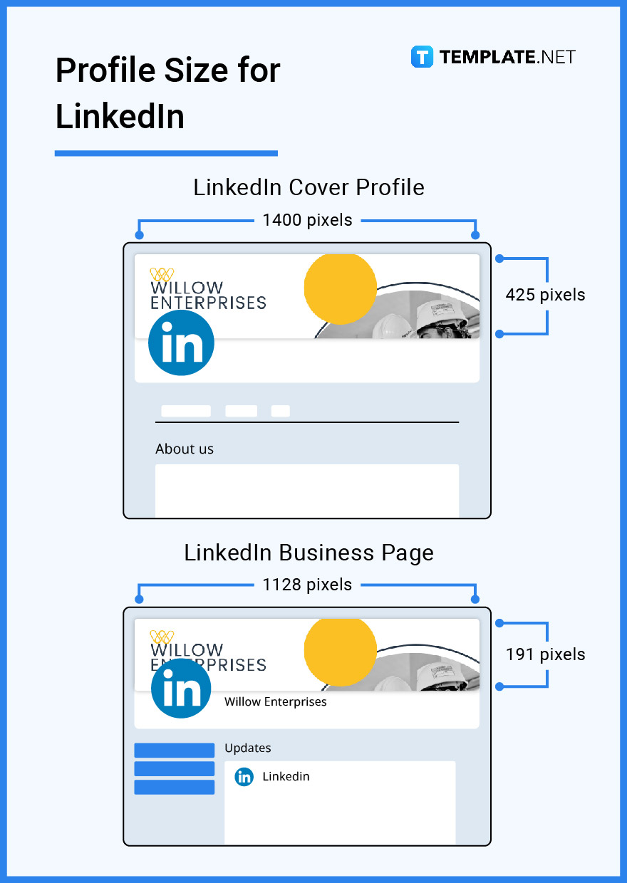 Profile Size - Dimension, Inches, mm, cms, Pixel | Free & Premium Templates