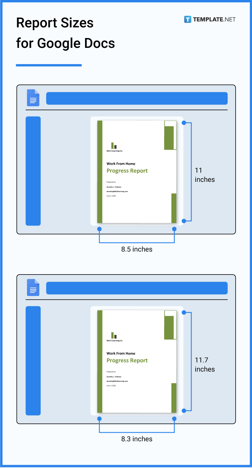 Report Size - Dimension, Inches, mm, cms, Pixel