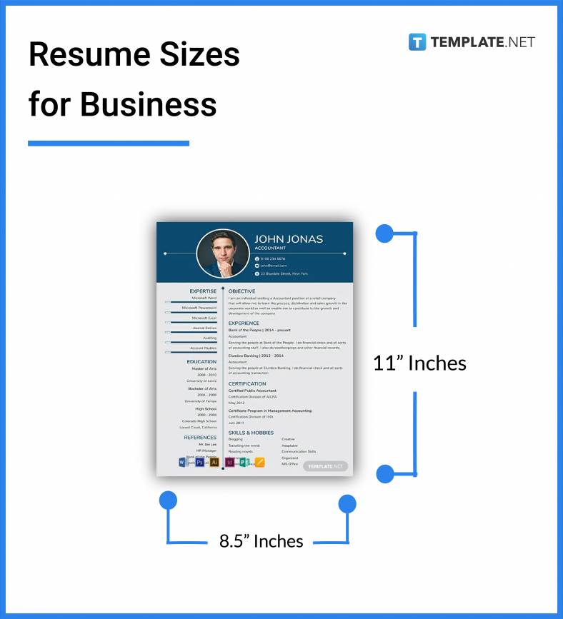 Resume Size - Dimension, Inches, mm, cms, Pixel