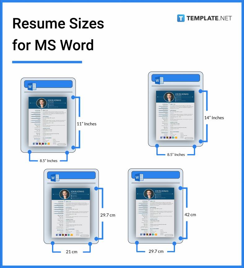 Resume Size - Dimension, Inches, mm, cms, Pixel
