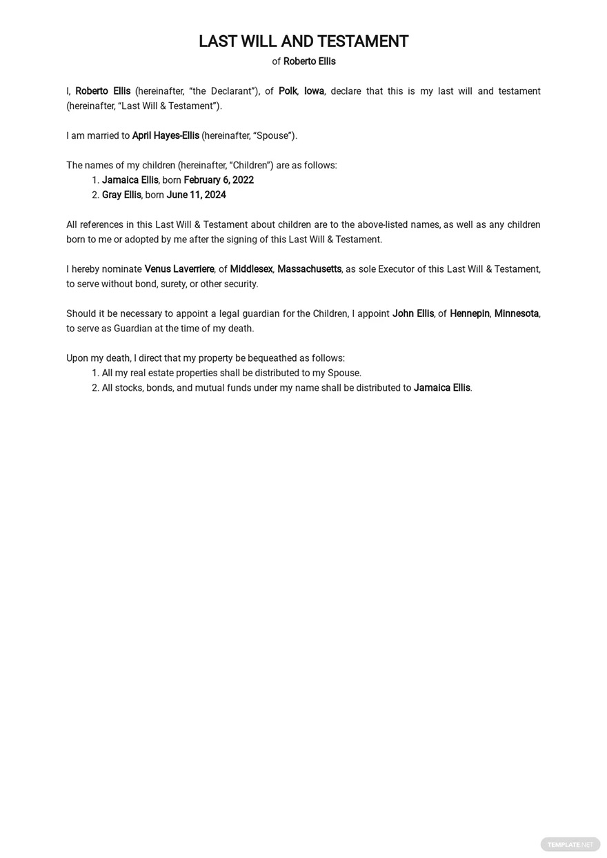 Last Will and Testament - What Is a Last Will and Testament? Definition ...