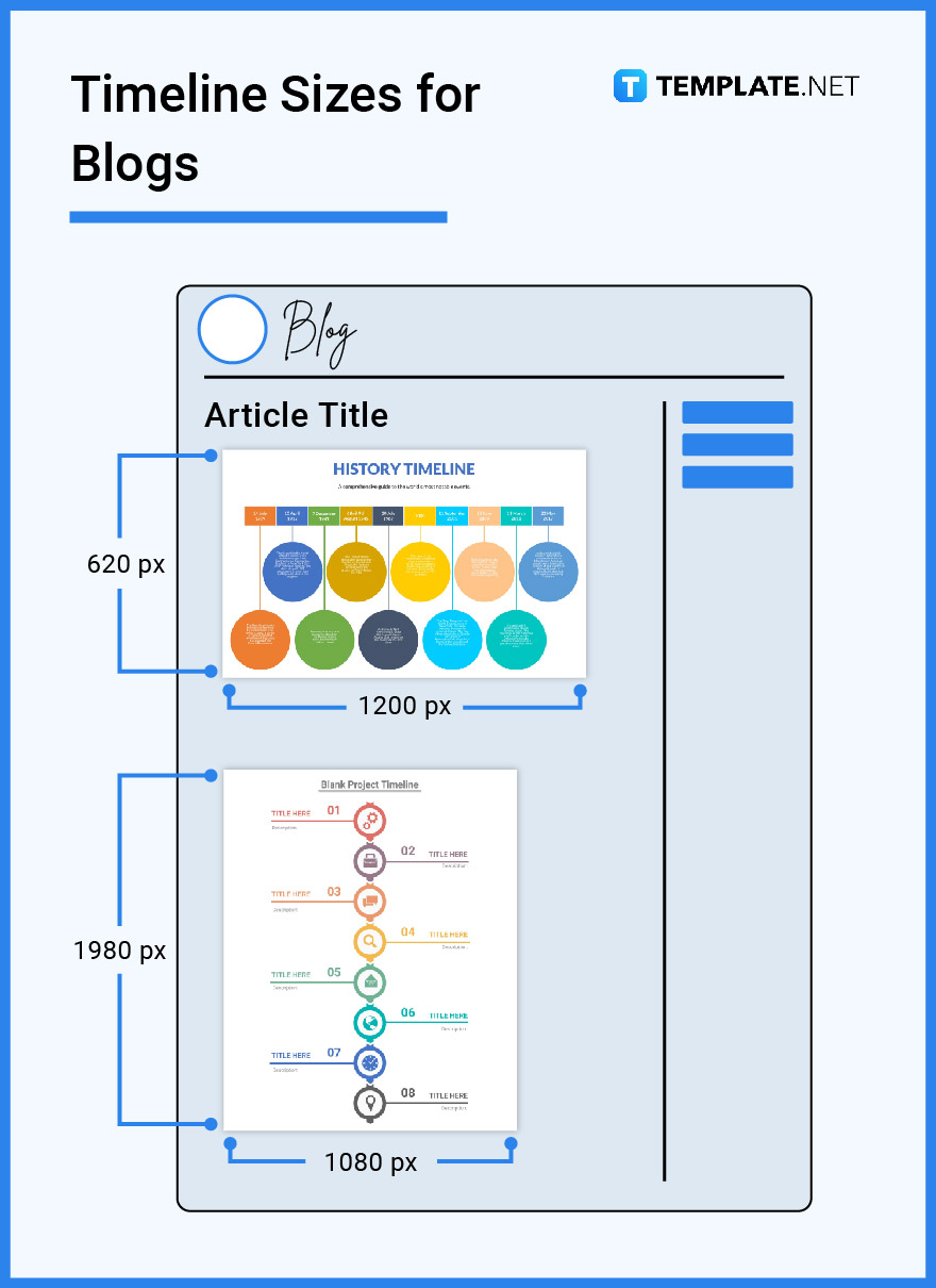 Timeline Size - Dimension, Inches, mm, cms, Pixel