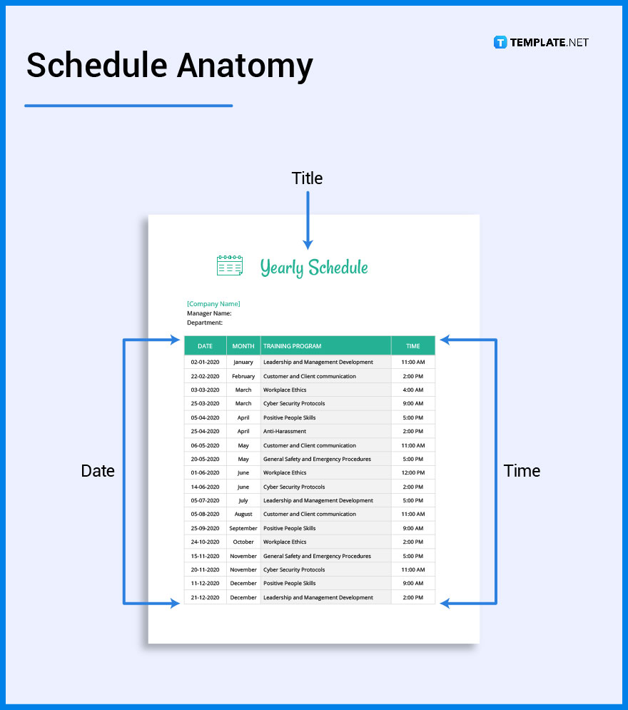 Schedule - What Is a Schedule? Definition, Types, Uses | Free & Premium ...