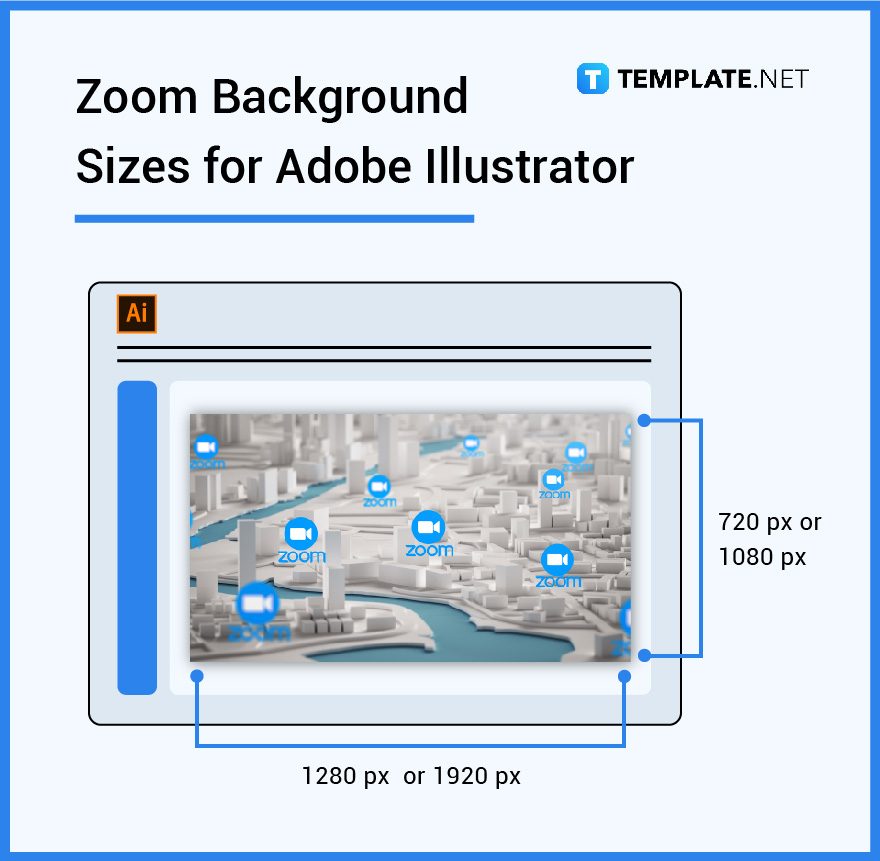 Zoom Background Size - Dimension, Inches, mm, cms, Pixel