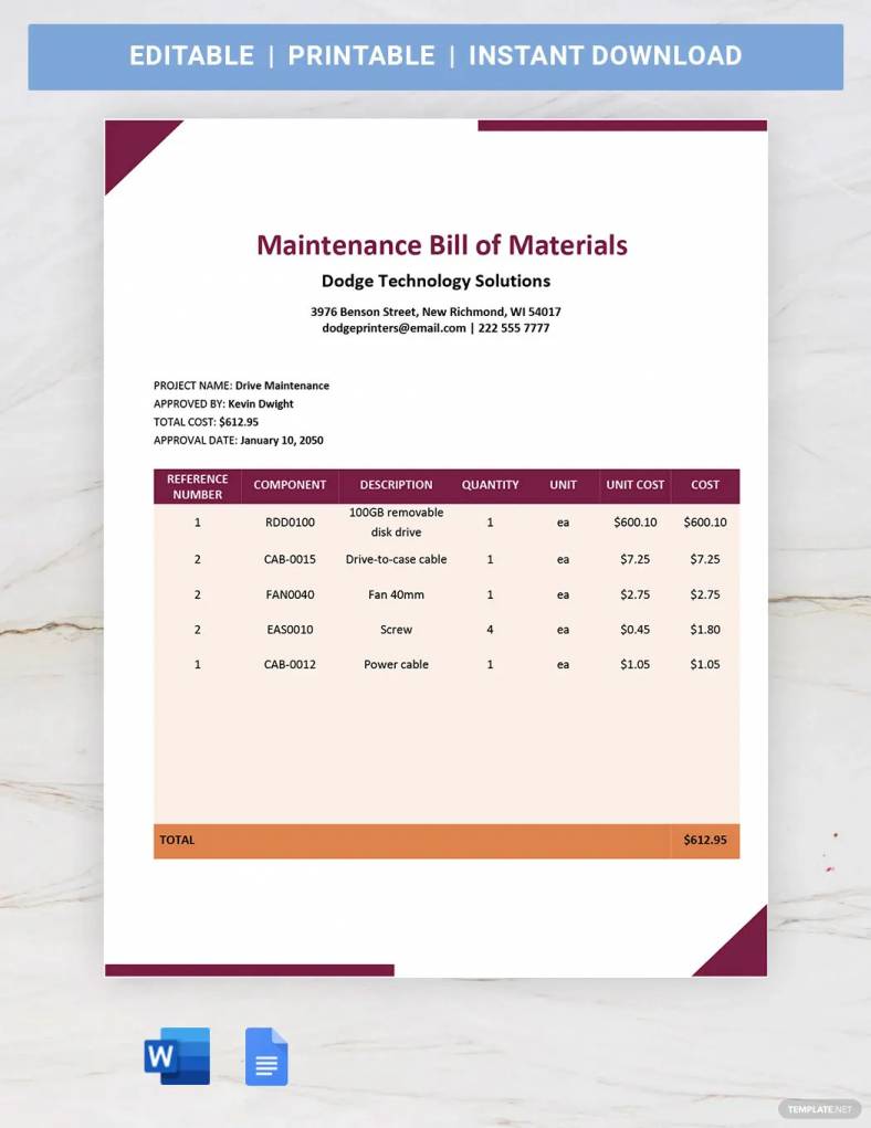 Bill Of Material - What is a Bill Of Material? Definition, Types, Uses ...