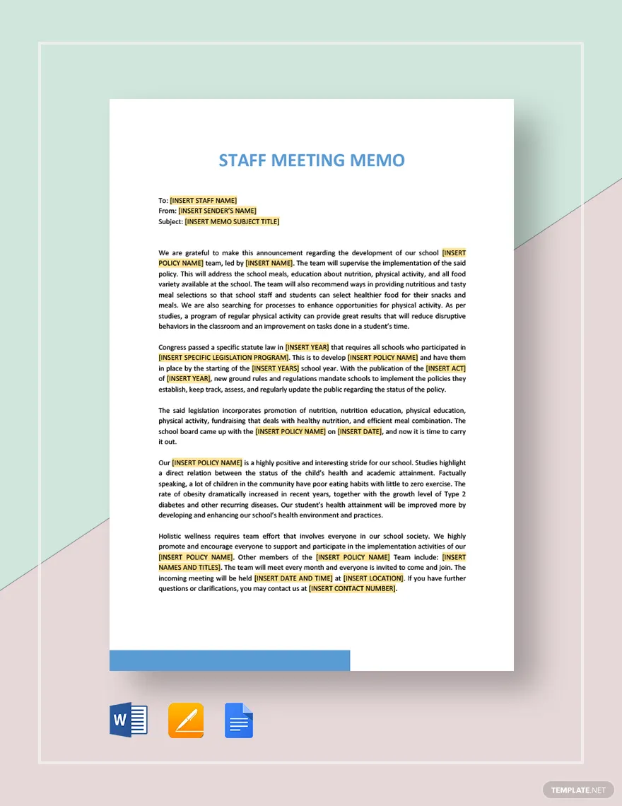 Memo Ideas - Examples 2023