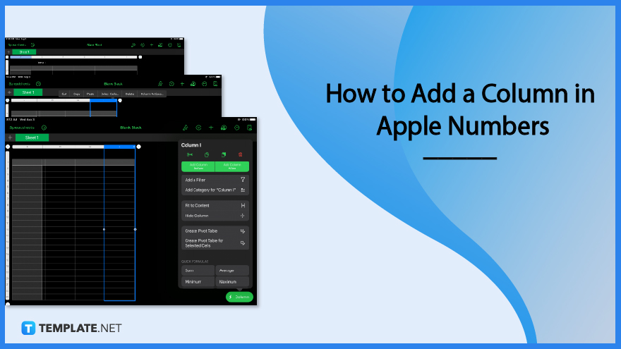 How To Add A Column In Apple Numbers