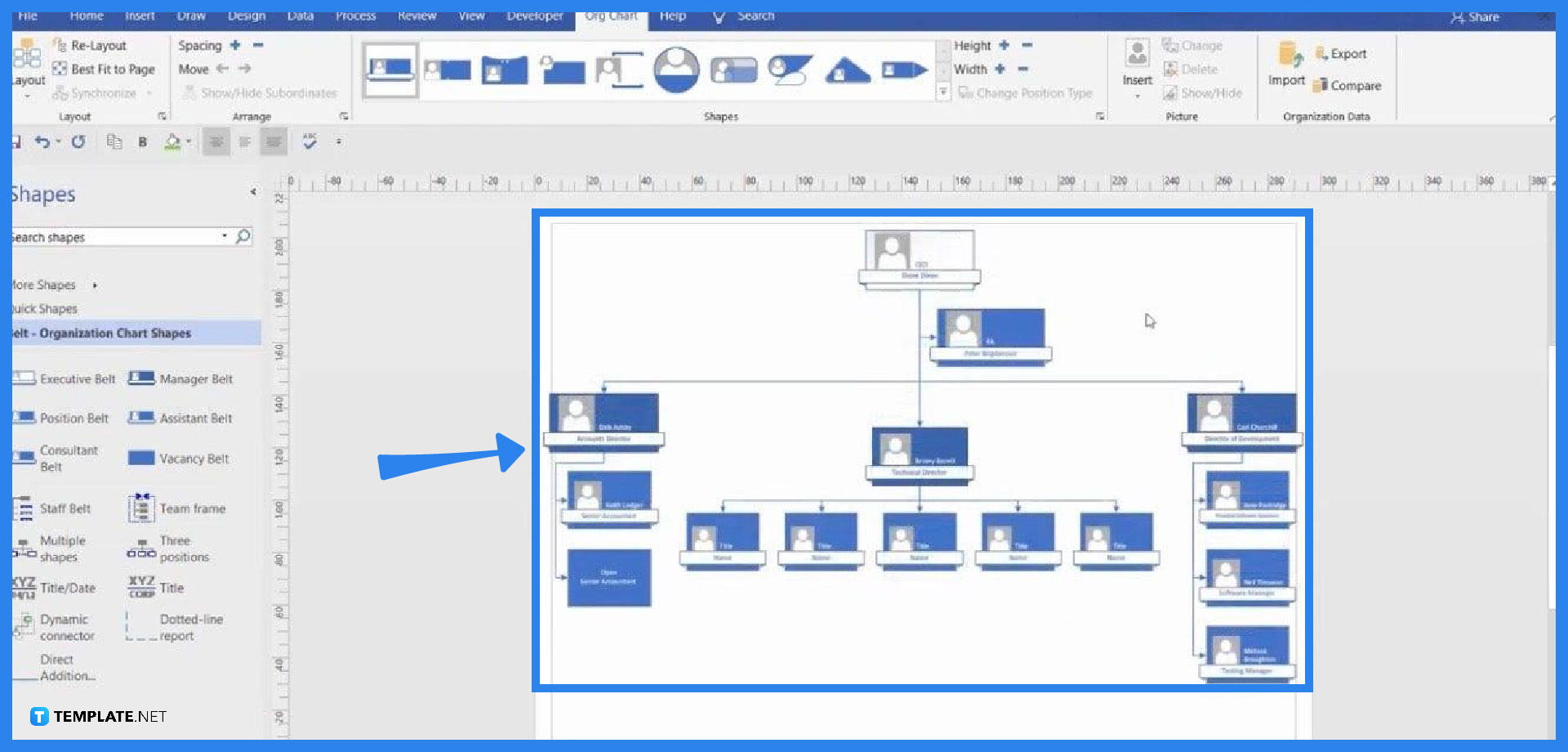 Visio 2022 Org Chart Template