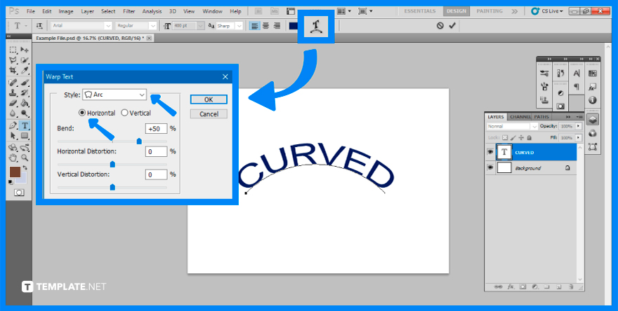 How To Curve Text In Adobe Psd