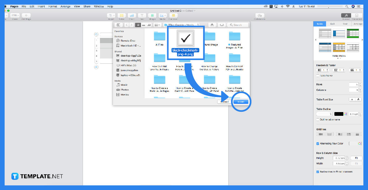 How to Enter Check Mark in Apple Pages