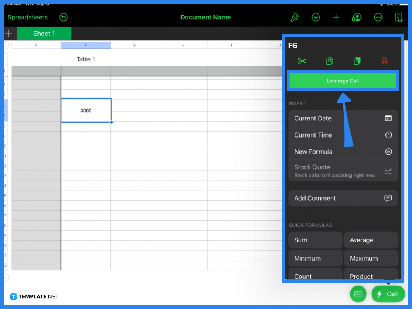 How to Merge Cells in Apple Numbers