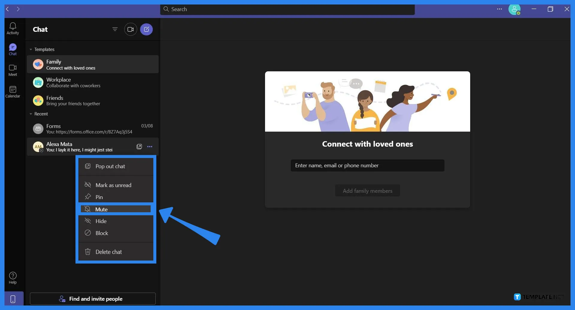 How to Mute/Unmute a Chat in Microsoft Teams