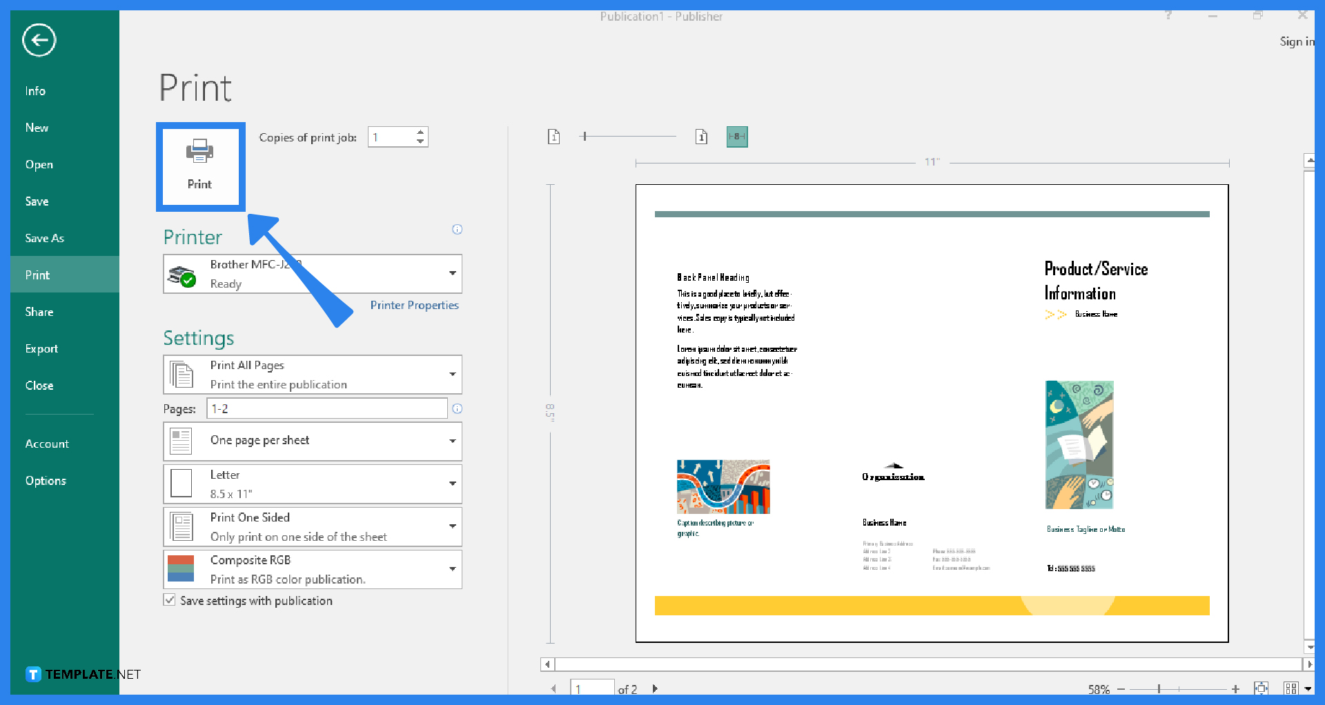 How To Print A Brochure On Microsoft Publisher
