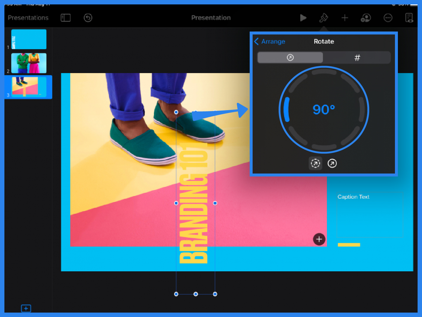 How to Rotate Text/Shapes in Apple Keynote | Free & Premium Templates