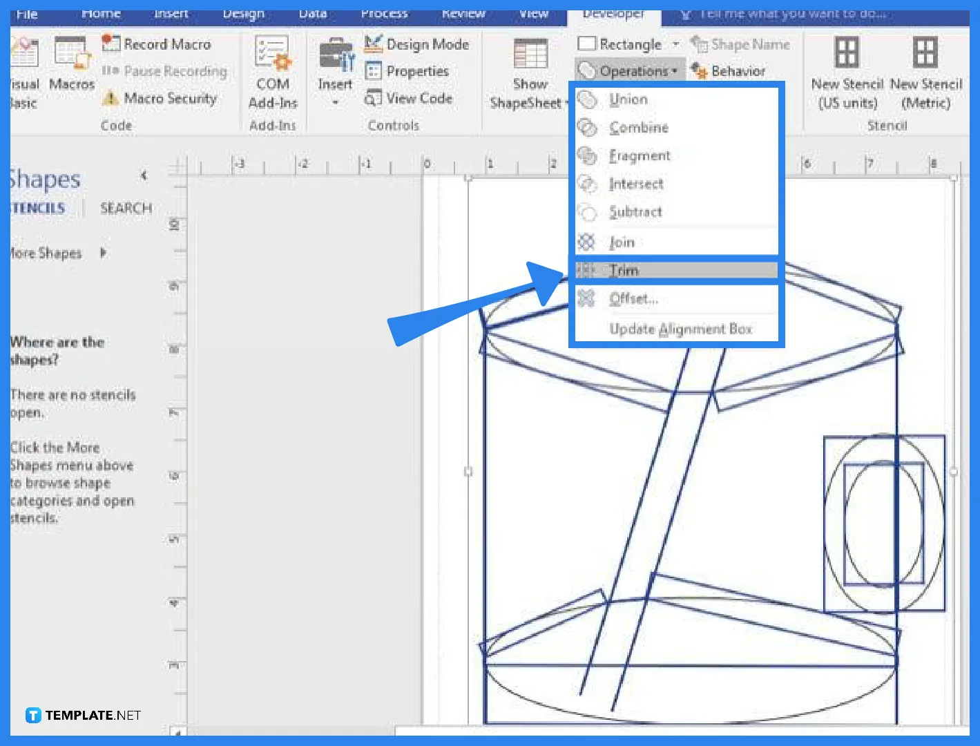 How to Trim Shapes and Lines in Microsoft Visio | Free & Premium Templates