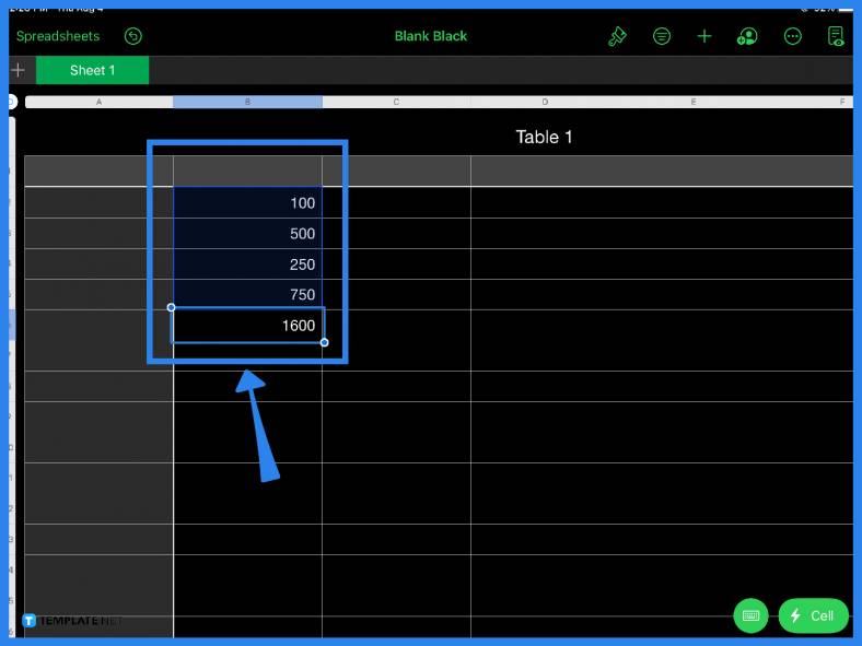 How To Use Sum Function In Apple Numbers