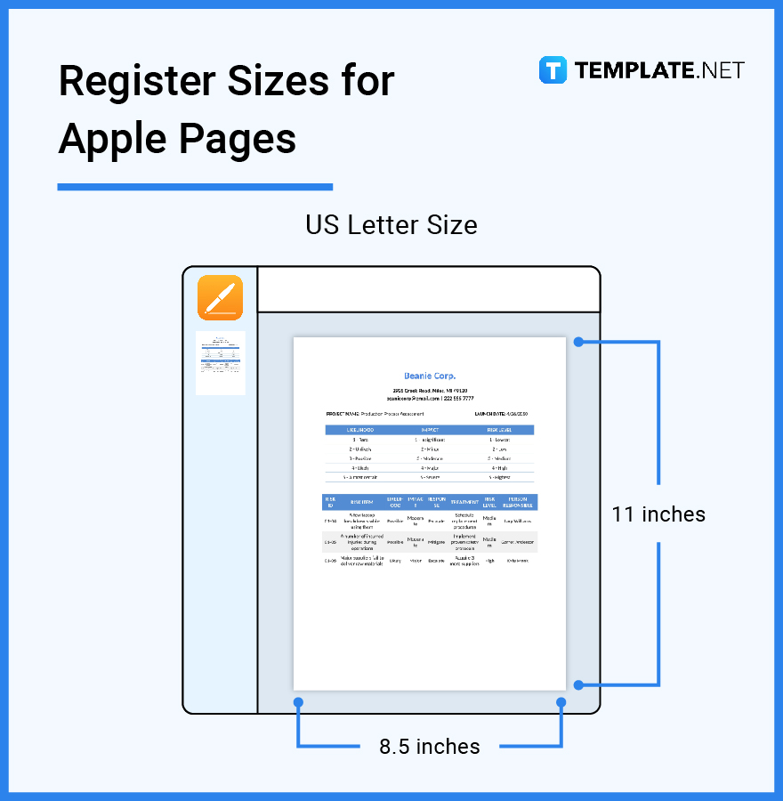 Register Size - Dimension, Inches, mm, cms, Pixel