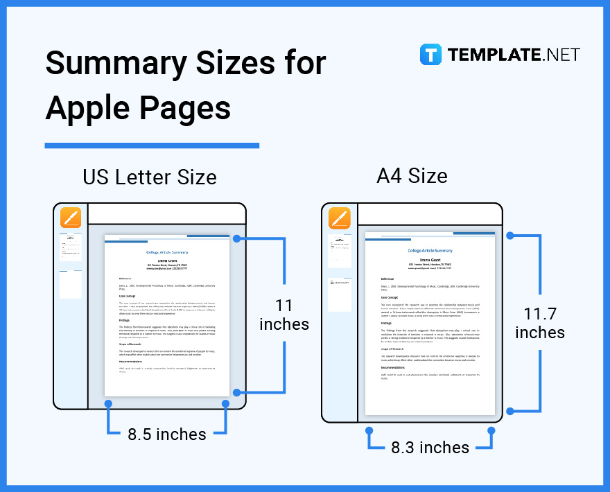 Summary Size - Dimension, Inches, mm, cms, Pixel