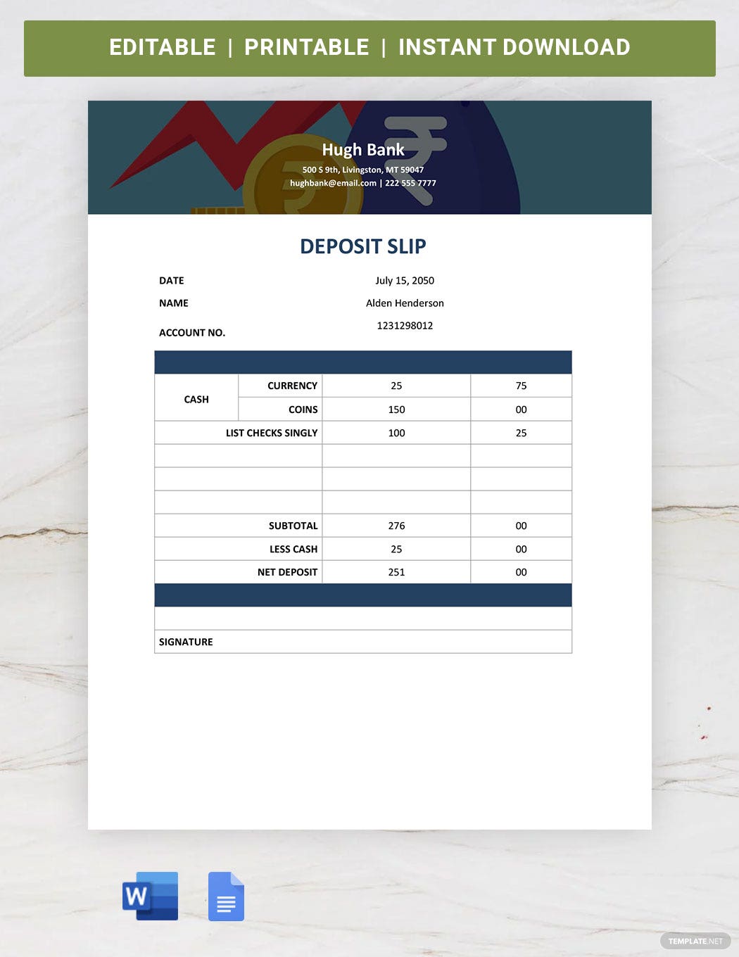 Deposit Slip - What is a Deposit Slip? Definition, Types, Uses
