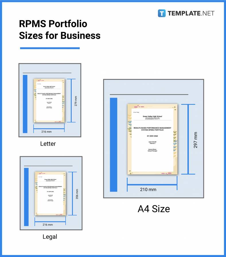 RPMS Portfolio Size Dimension Inches Mm Cms Pixel