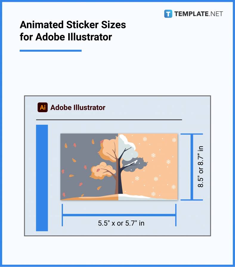 Animated Sticker Size - Dimension, Inches, mm, cms, Pixel