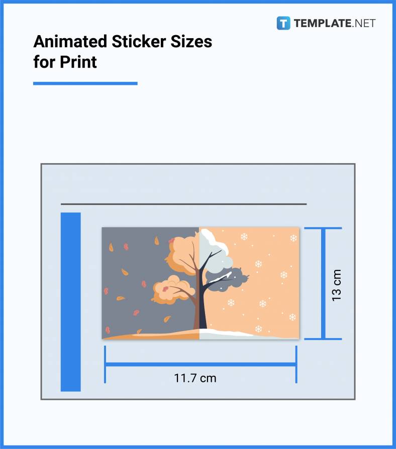 Animated Sticker Size - Dimension, Inches, mm, cms, Pixel