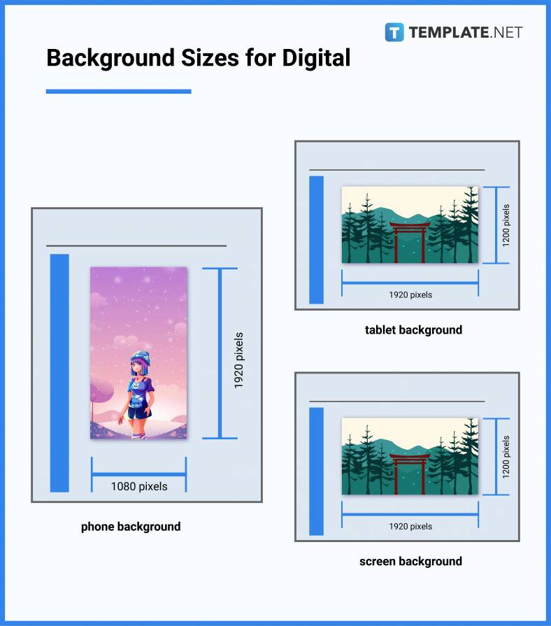 Background Size - Dimension, Inches, mm, cms, Pixel