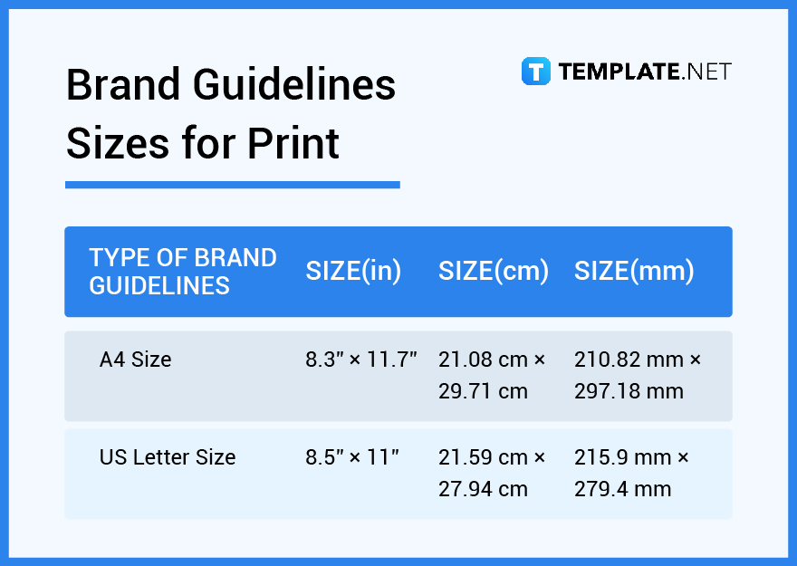 Brand Guidelines Size - Dimension, Inches, mm, cms, Pixel | Free ...
