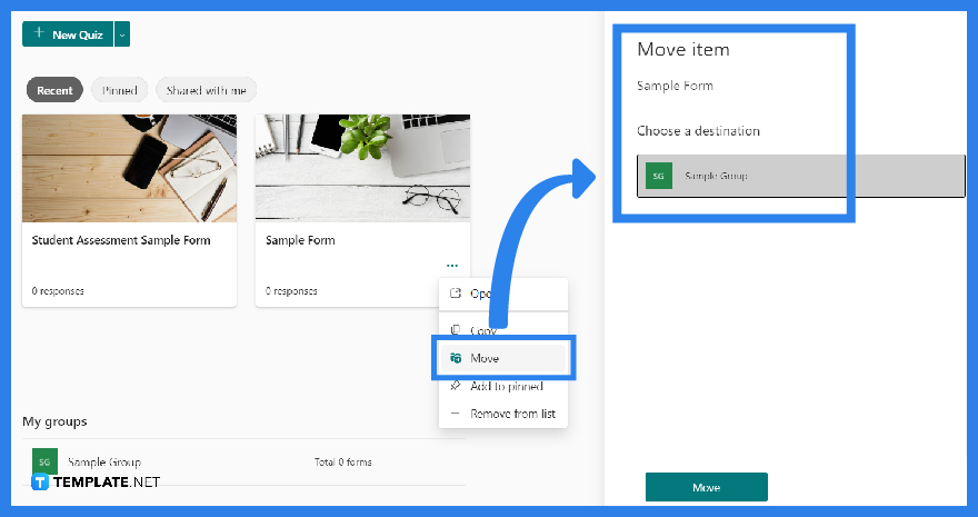How to Move Microsoft Form from One Group