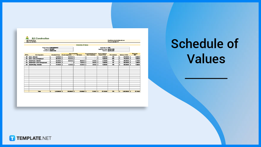 Schedule Of Values What Is A Schedule Of Values Definition Types Uses