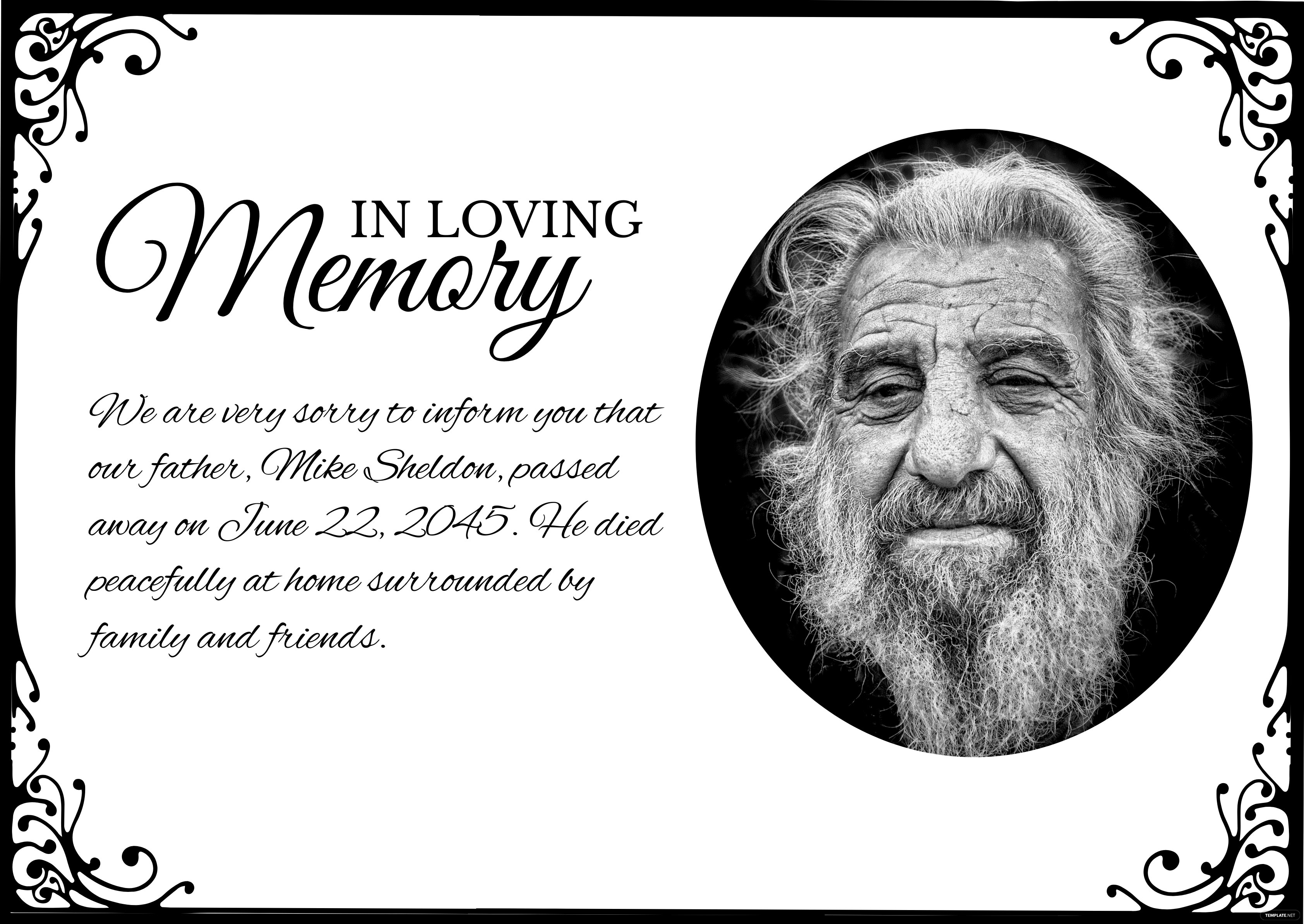 Death Announcement Template For Newspaper At Walter McElhannon Blog