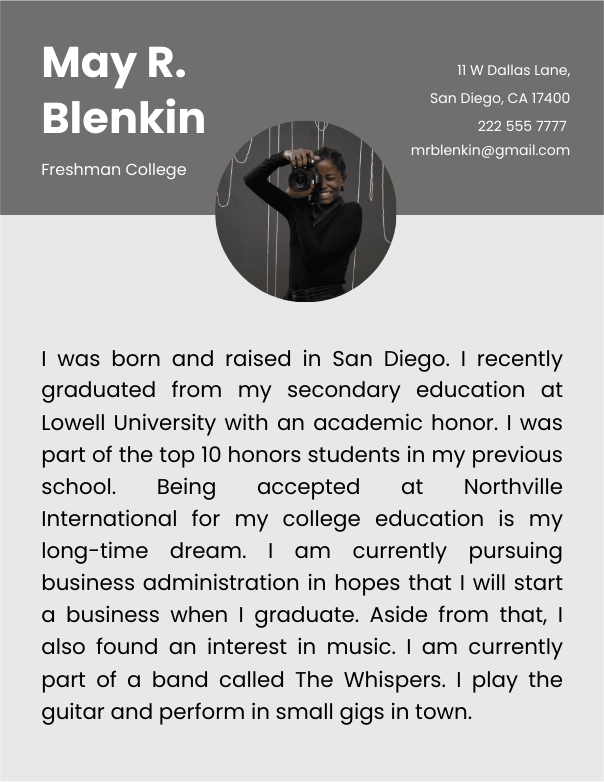 Self Introduction Maker - Free, Creator, Generator, Edit Online | Free ...