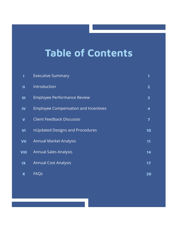 Table Of Contents Maker Free Creator Generator Edit Online Free