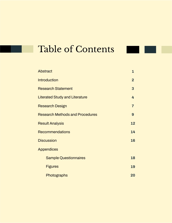 Table Of Contents Maker Free Creator Generator Edit Online Free