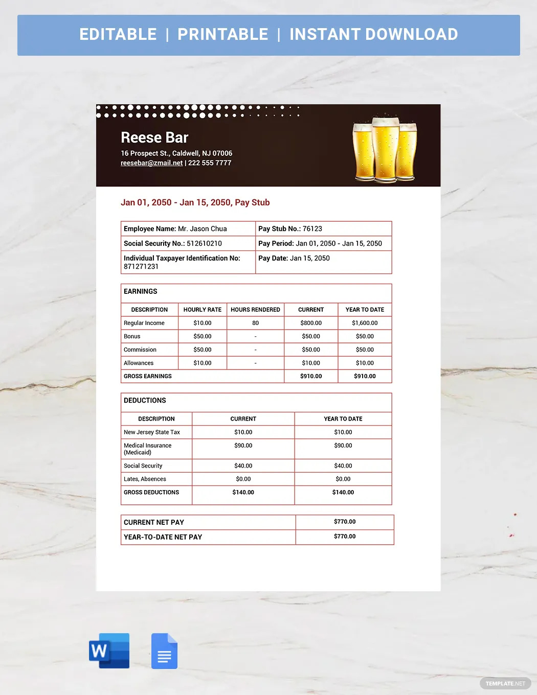 Payslip - What Is a Payslip? Definition, Types, Uses