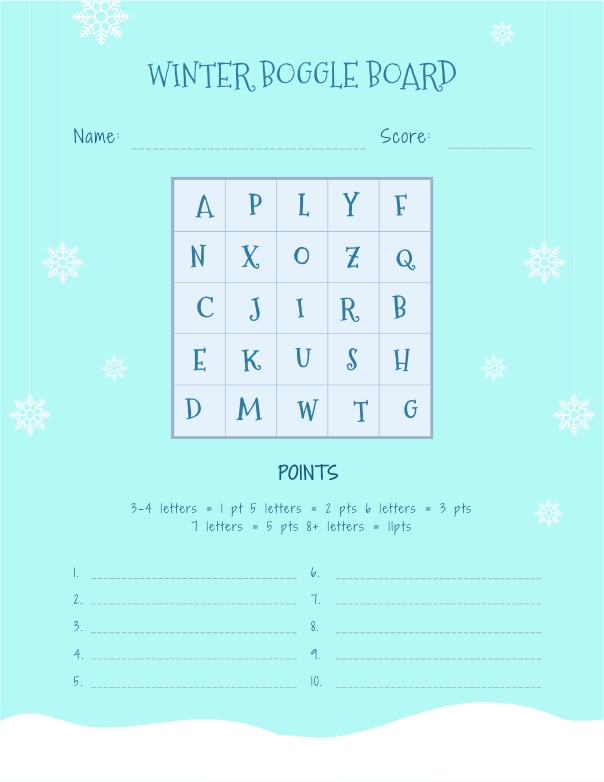 Boggle Board Maker - Free, Creator, Generator, Edit Online | Free ...