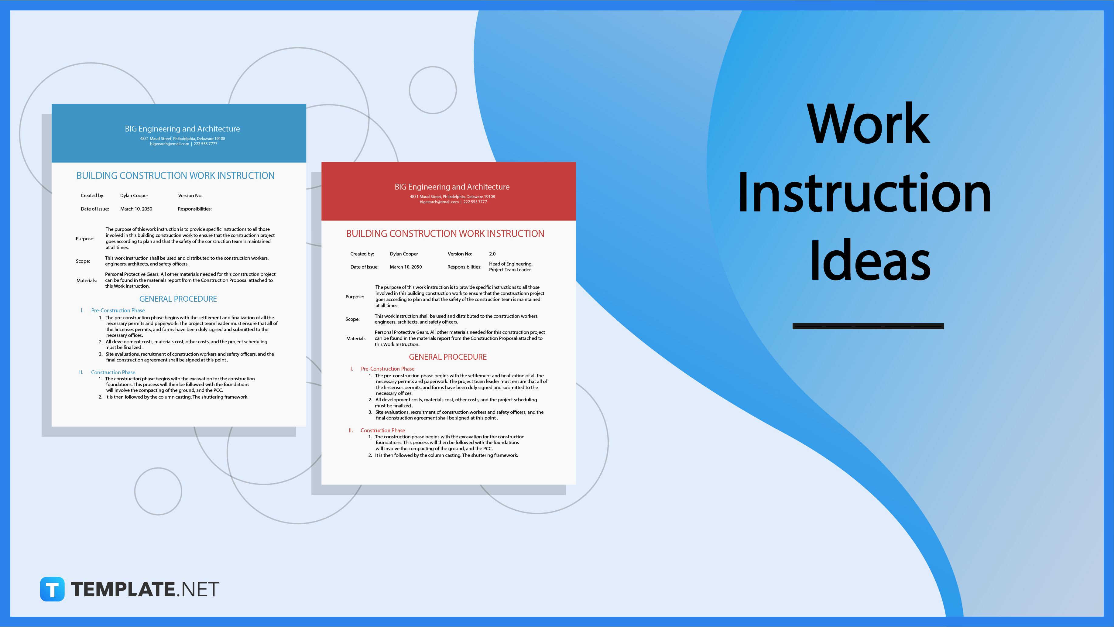 Work Instruction Ideas Examples 2022