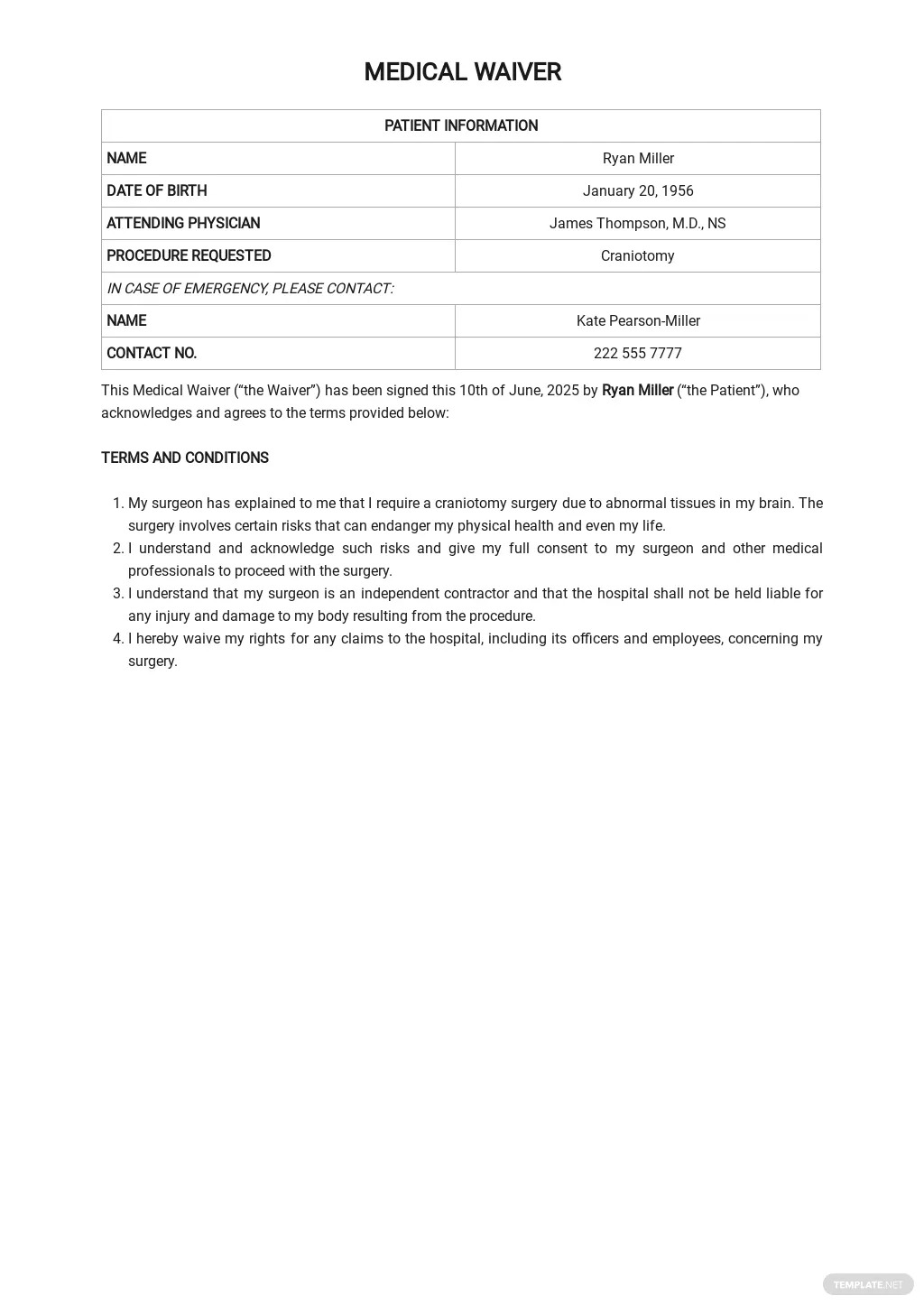 Waiver - What is a Waiver? Definition, Types, Uses | Free & Premium ...